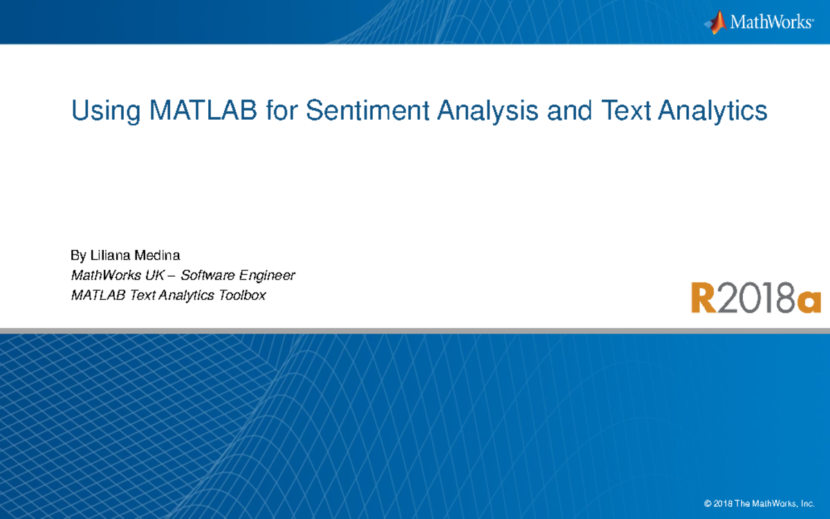 Using matlab for sentiment analysis and text analytics - Math - Studocu