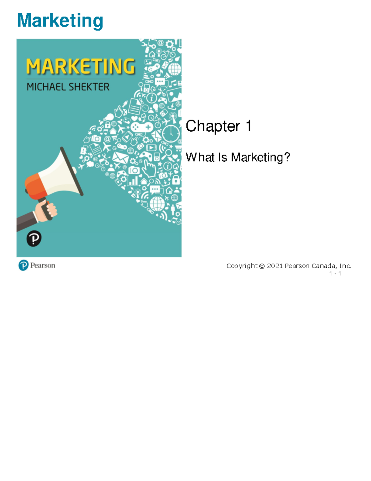 Get M365 - Lecture Notes of Chapter 1 - Marketing Chapter 1 What Is ...