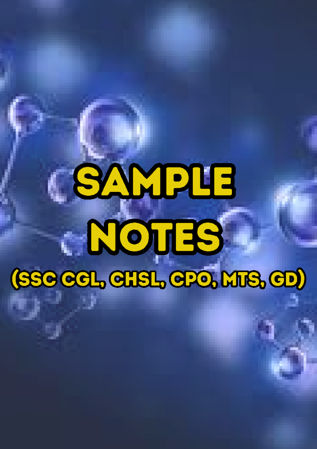 SSC Sample Notes - sample notes sample notes (SSC CGL, CHSL, CPO, MTS ...