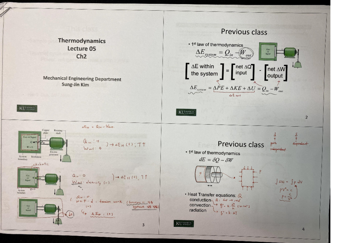 Thermodynamics lecture 5 optimize - Fluid mechanics - Studocu