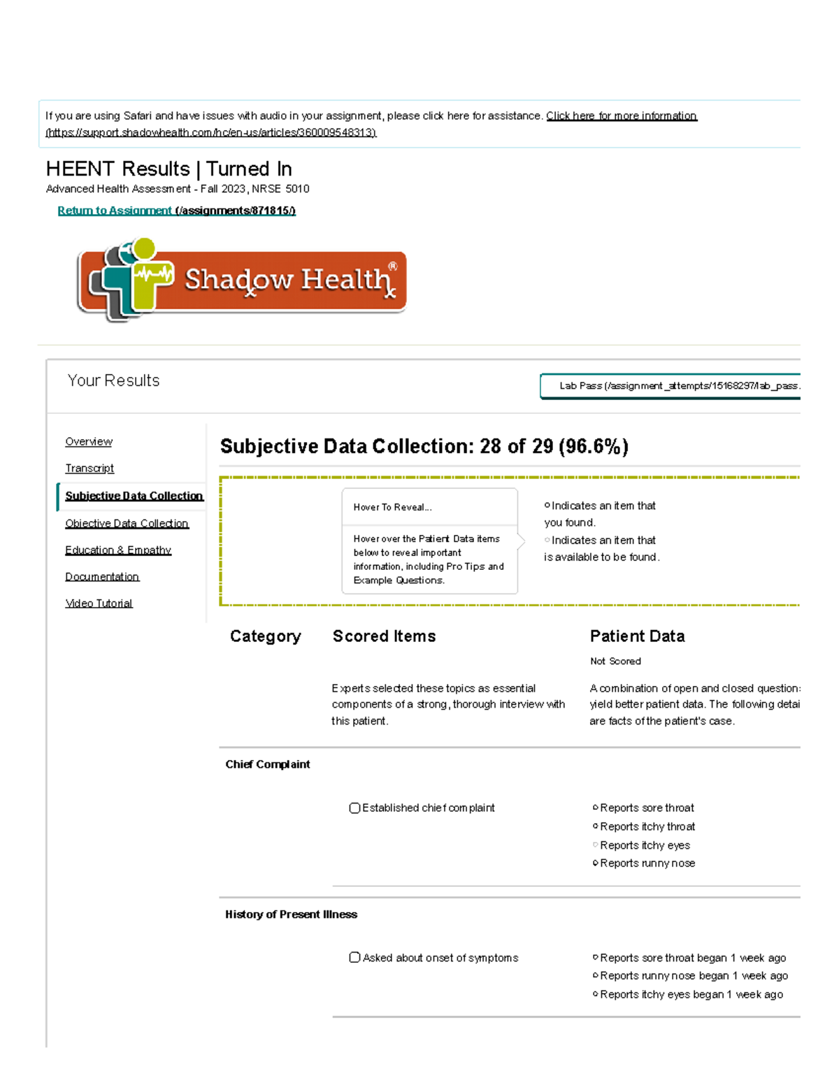 Shadow Health® │ Digital Clinical Experiences™ from Elsevier Heent ...