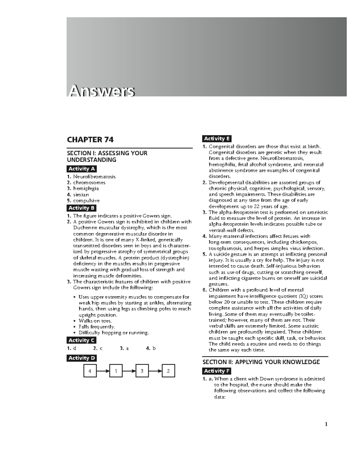 ASW Chapter 74 - Answers to wb - 1 Answers CHAPTER 74 Section i ...