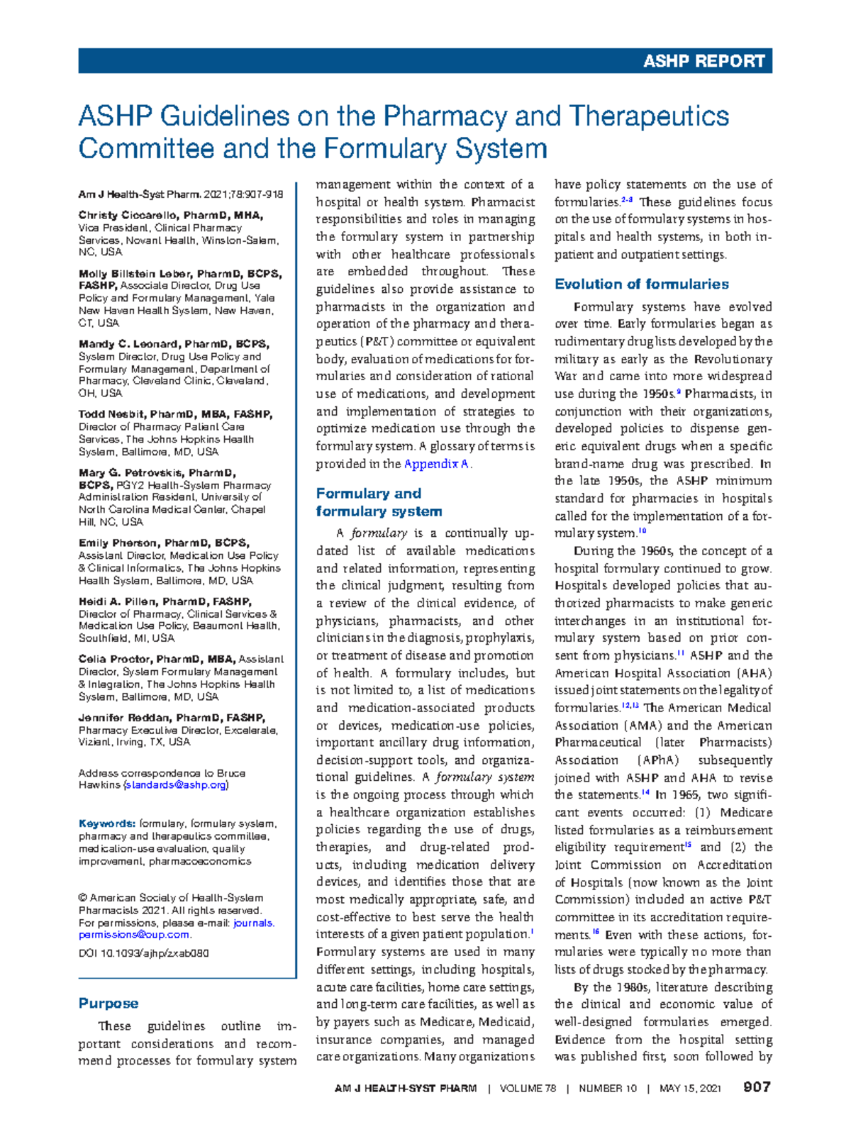 Gdl pharmacy therapeutics committee formulary system - ASHP RePoRt Am J ...