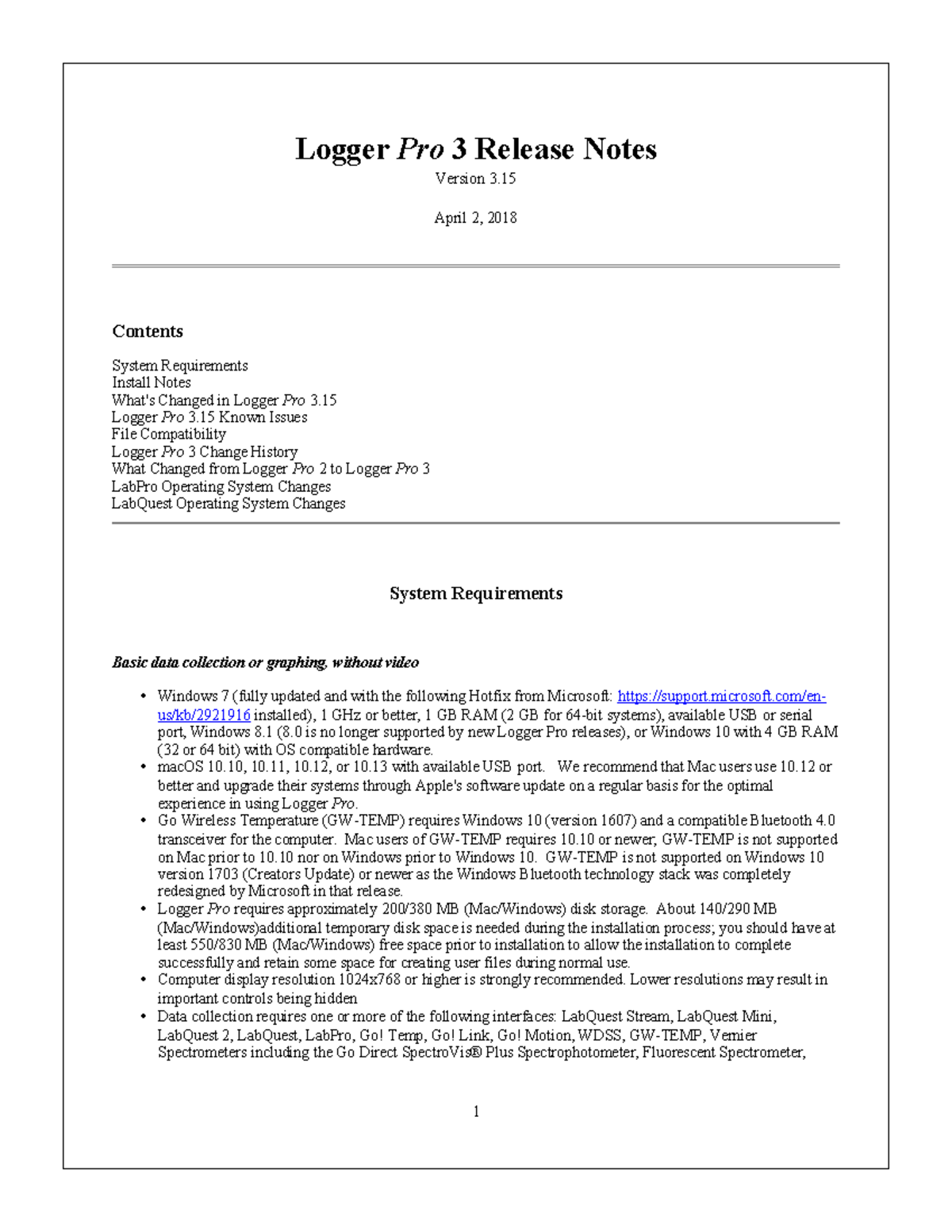 Release Notes to the Logger Pro Program - Logger Pro 3 Release Notes ...