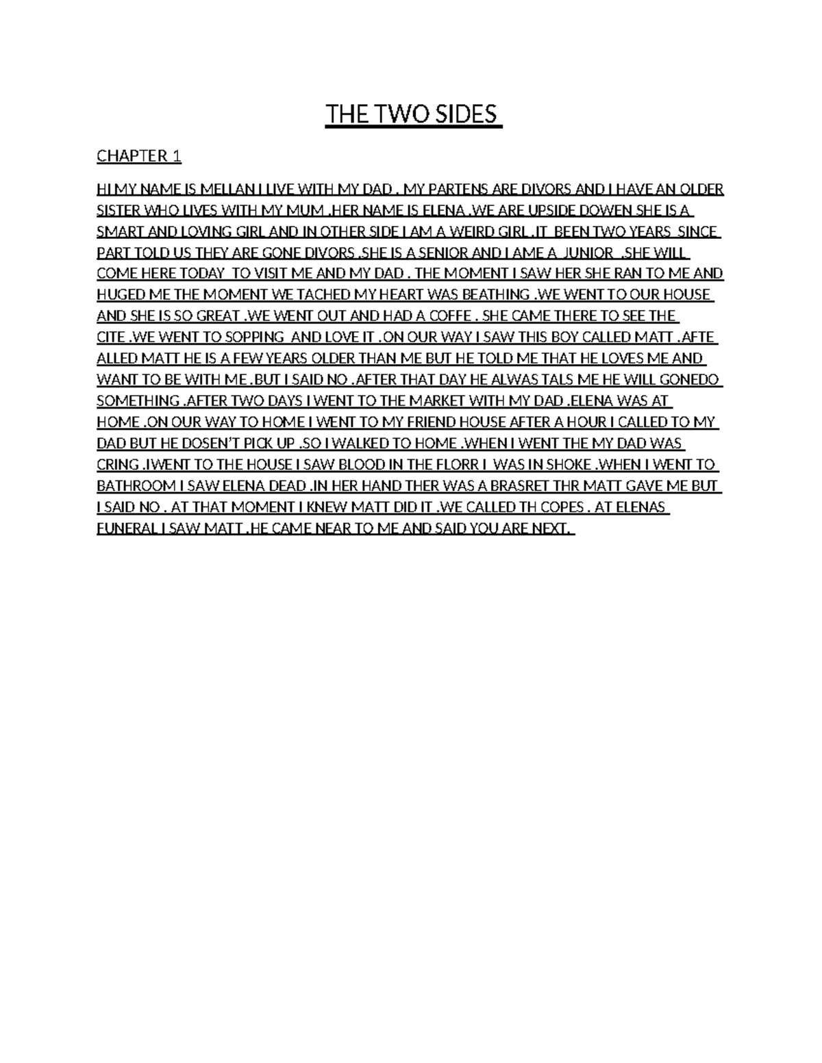 THE TWO Sides - Summary Environmental Chemistry - THE TWO SIDES CHAPTER ...