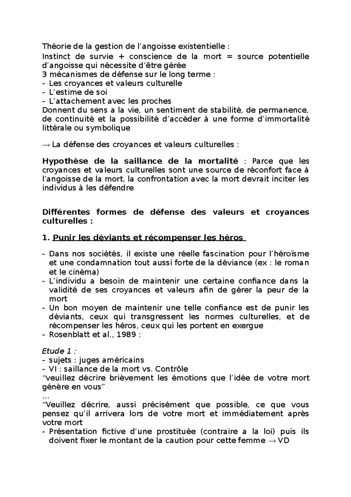 Théorie de la gestion de l’angoisse existentielle - Théorie de la ...