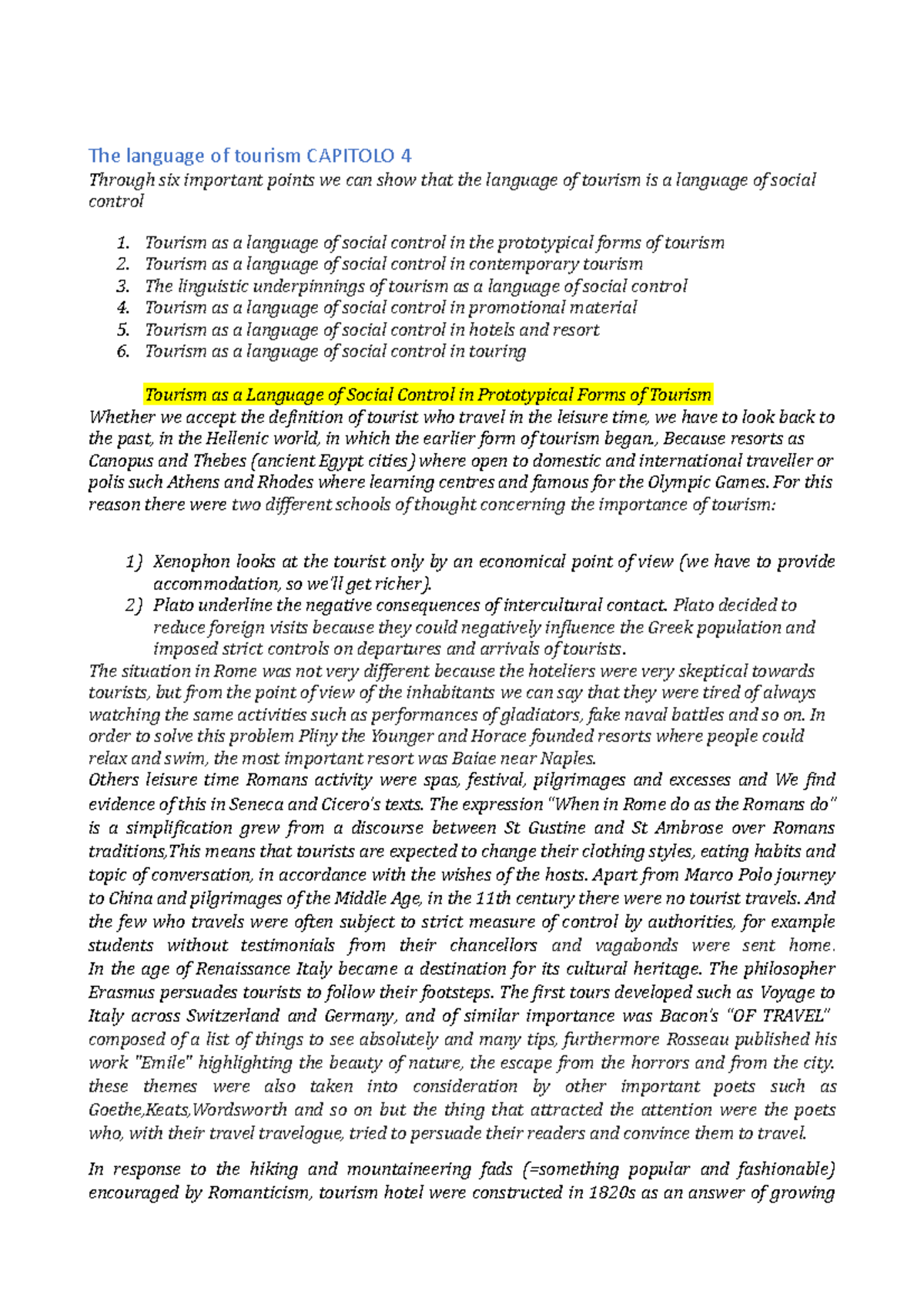 Capitolo 4 THE Language OF Tourism - The language of tourism CAPITOLO ...