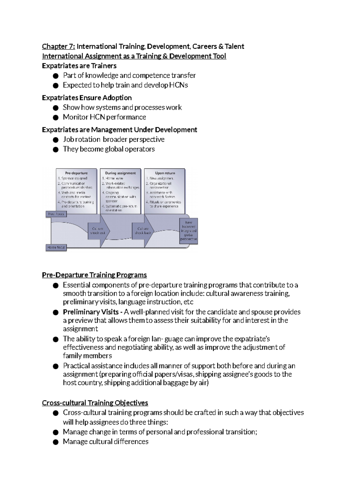 International HRM - Week 4 - Chapter 7: International Training ...
