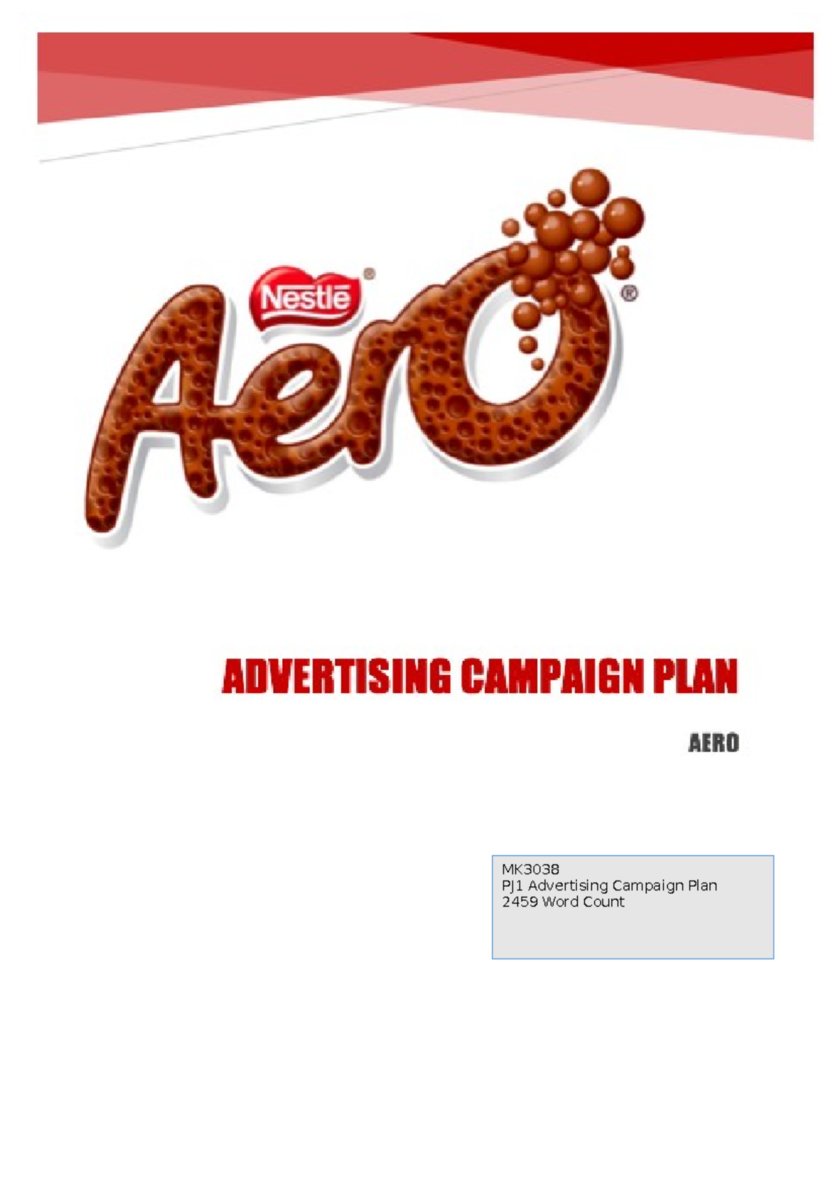 Example 2. Advertising Campaing Planning - MK PJ1 Advertising Campaign ...