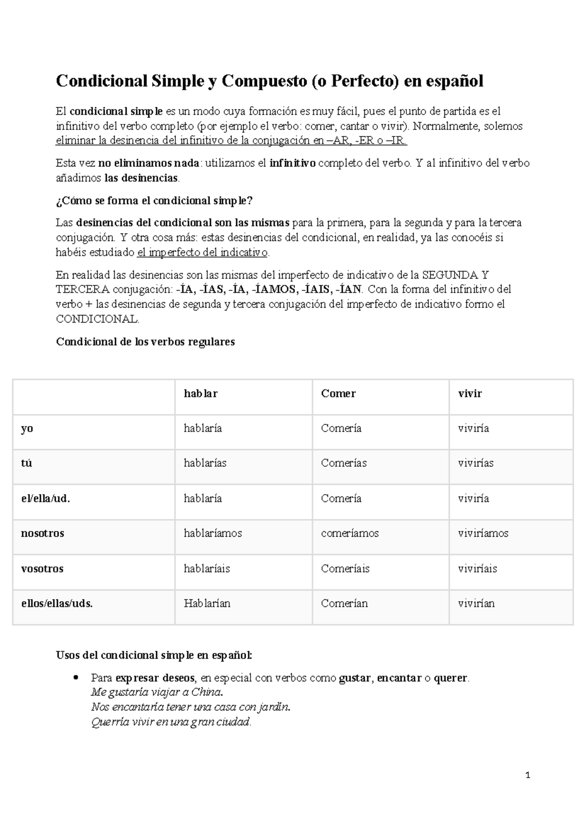 Condicional Simple y Compuesto - Normalmente, solemos eliminar la ...