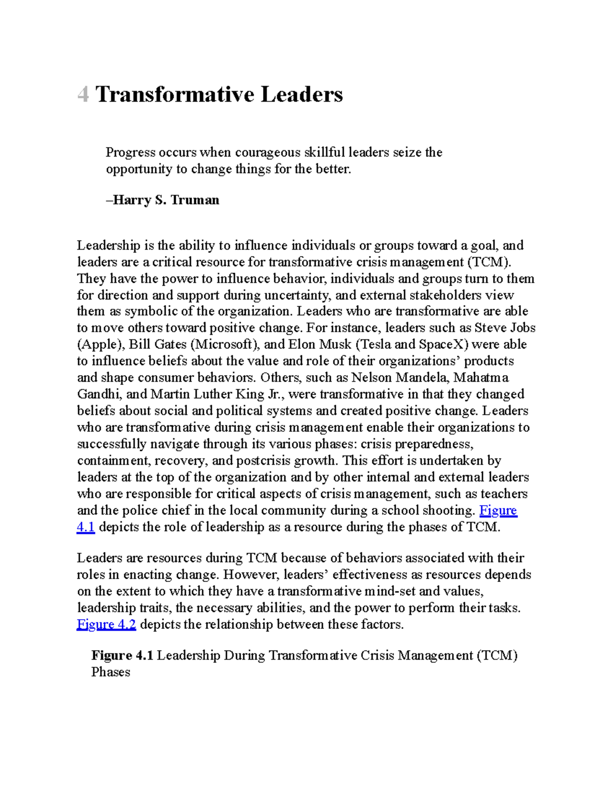 Chapter 4 - Human Resources Management - 4 Transformative Leaders ...