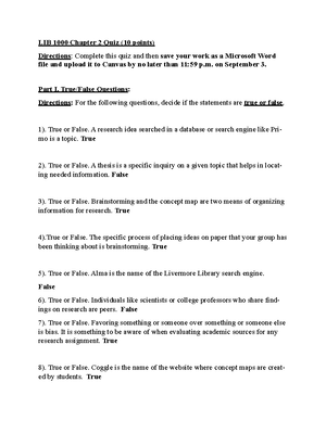 Chapter 1 Wrap-Up HW Assignment #2-3 - Chapter 1 Wrap-Up (Homework ...