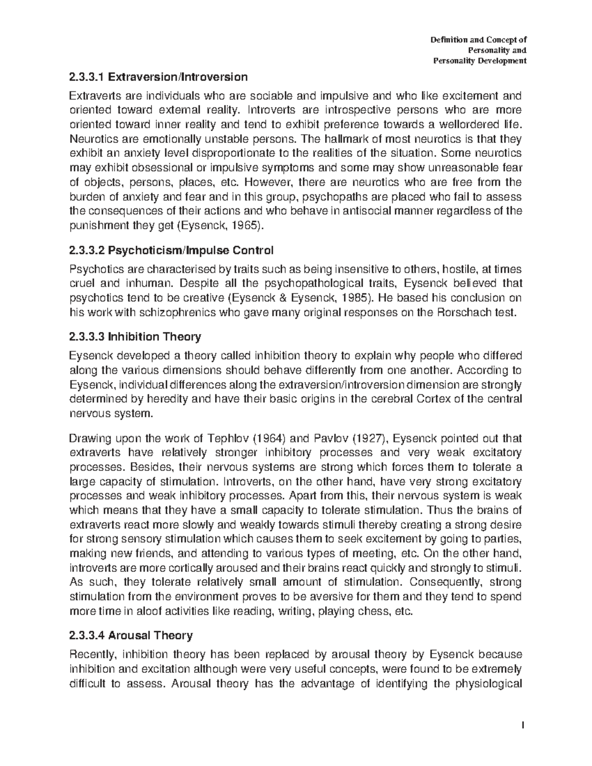 Extraversion Introversion Personality And Personality Development 2 3