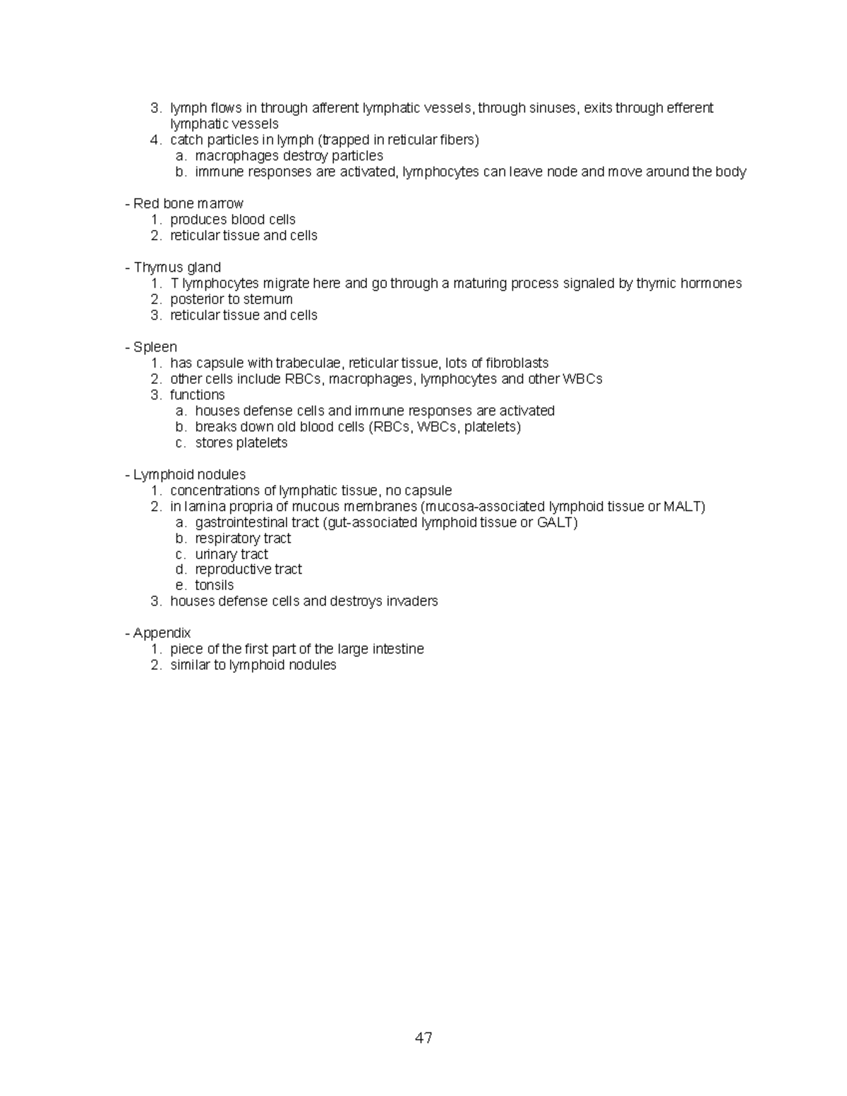 Human Anatomy 20 Human Anatomy And Physiology Lecture Notes Lymph