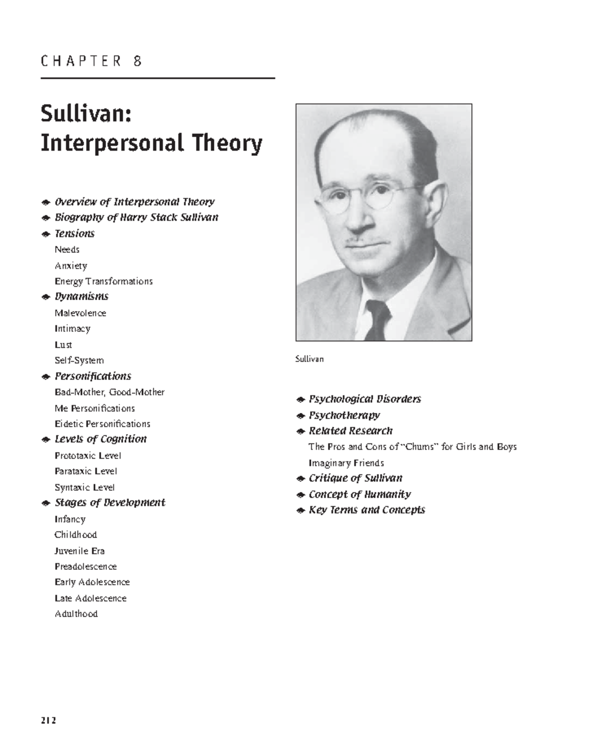 Theoriesof Personality - Sullivan: Interpersonal Theory B Overview of ...