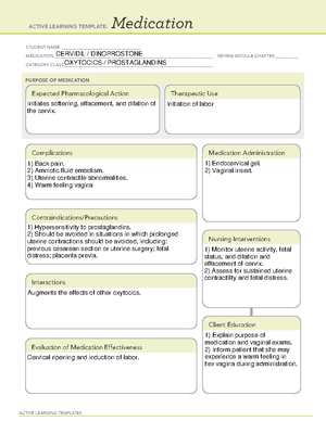 Active Learning Medication Template - Motrin - ACTIVE LEARNING ...