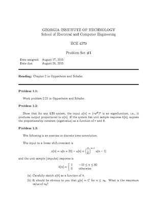 ECE4270 Fundamentals of Digital Signal Processing Ps4 - GEORGIA ...
