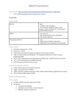 2021 Module 1 EMT Exam1 - Practice exam - 2021 MODULE 1 RECERT EXAM ...