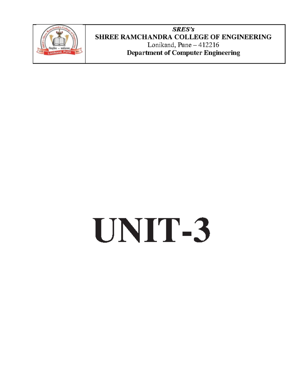 DELD Paper Solution - SHREE RAMCHANDRA COLLEGE OF ENGINEERING Lonikand, Pune – 412216 Department ...