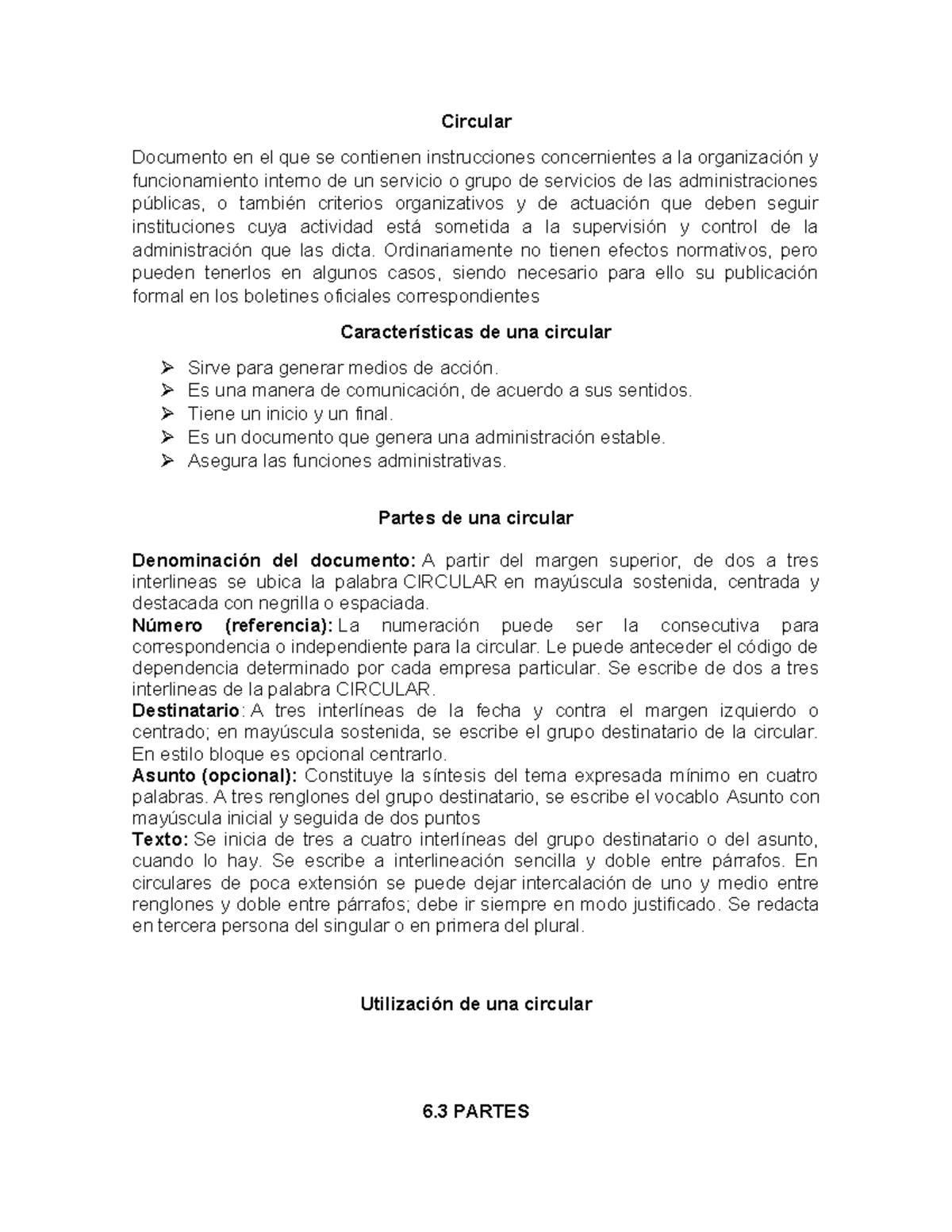 Circular 1 - ... - Circular Documento en el que se contienen ...