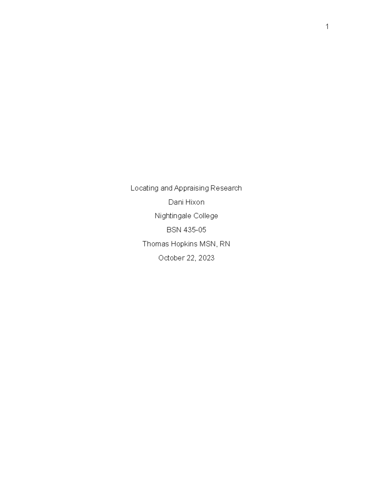 Locating and Appraising Research - This includes determining which ...