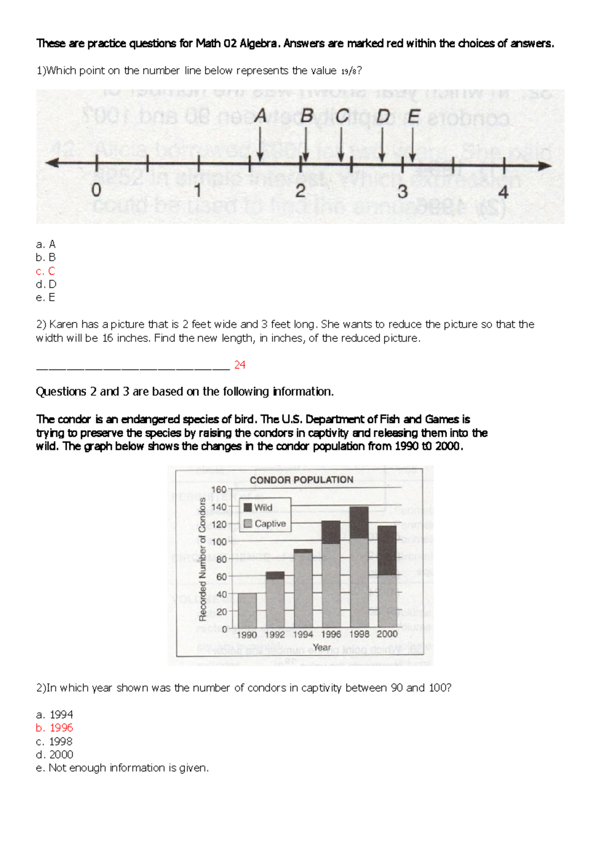 10 Practice Questions in Math 02 College Algebra - These are practice ...