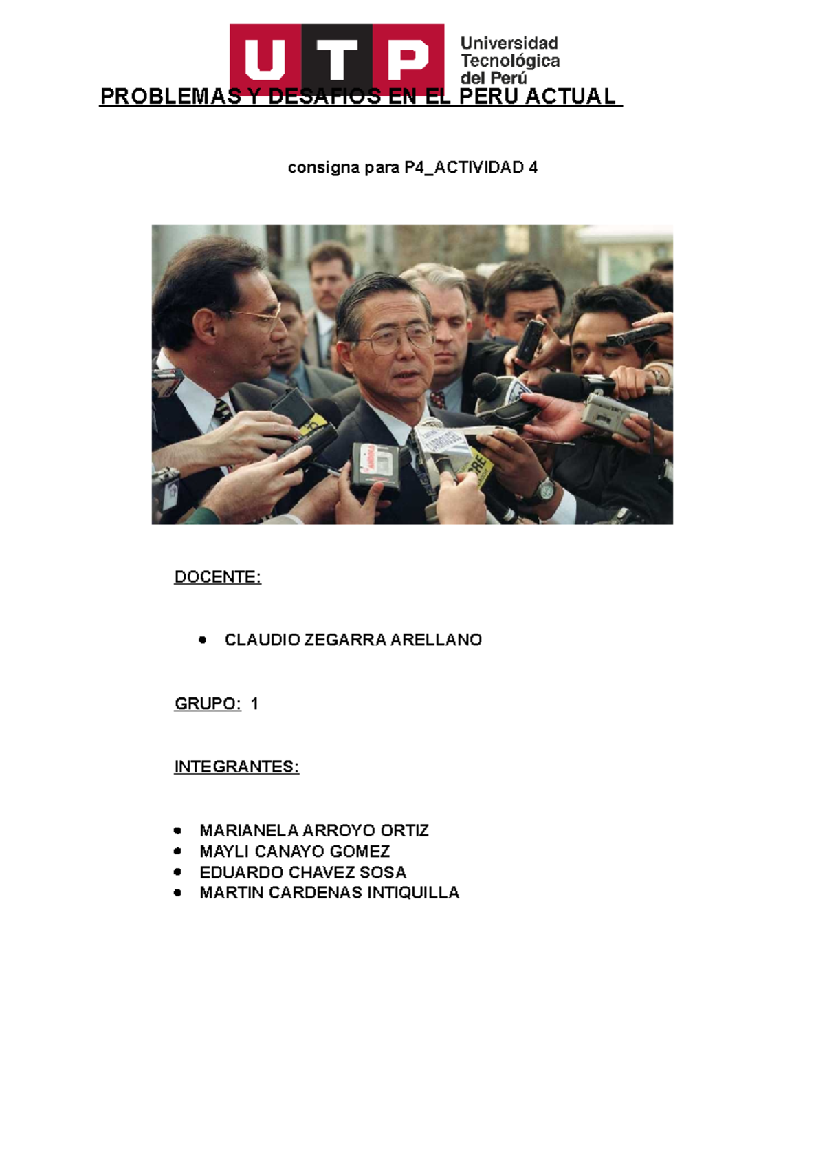 LA PA4 - nnn - consigna para P4_ACTIVIDAD 4 PROBLEMAS Y DESAFIOS EN EL PERU ACTUAL DOCENTE ...
