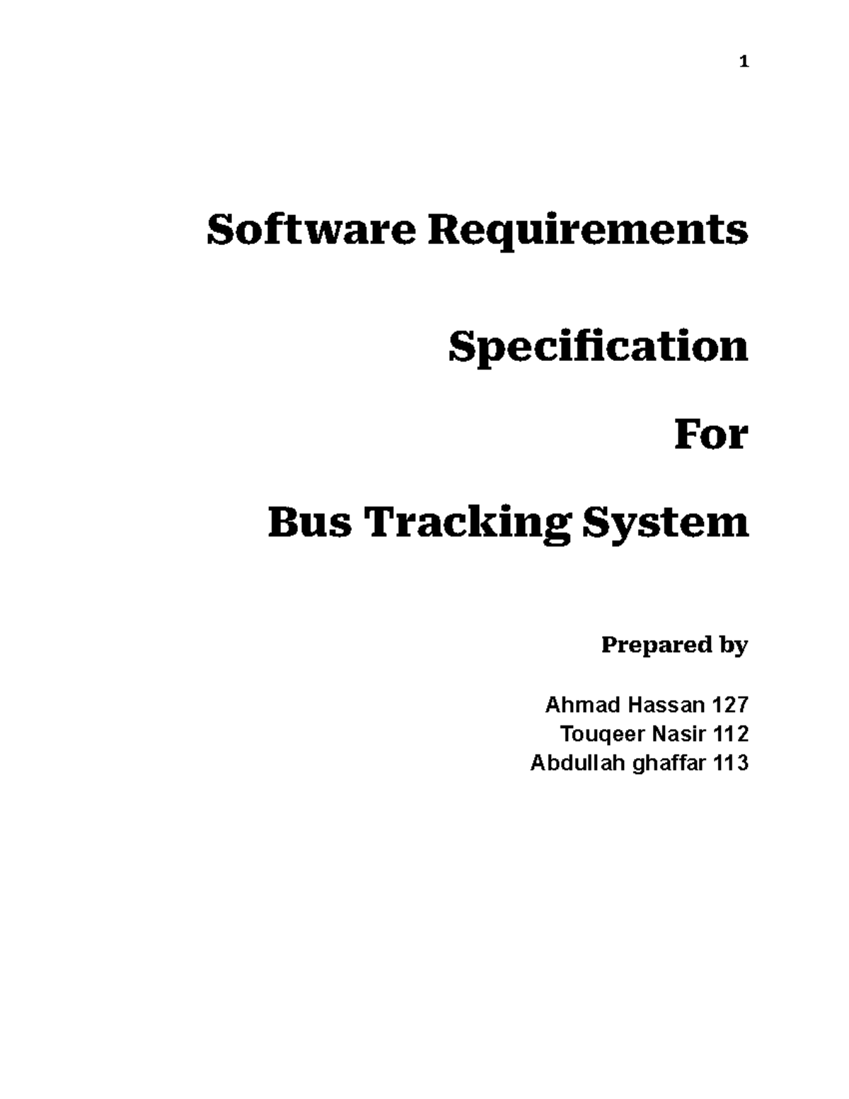 Srs Document 2 Bs Computer Science GCUF Studocu