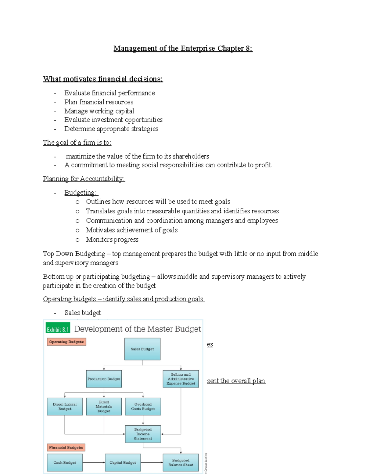 Management of the Enterprise Chapter 8 - Studocu