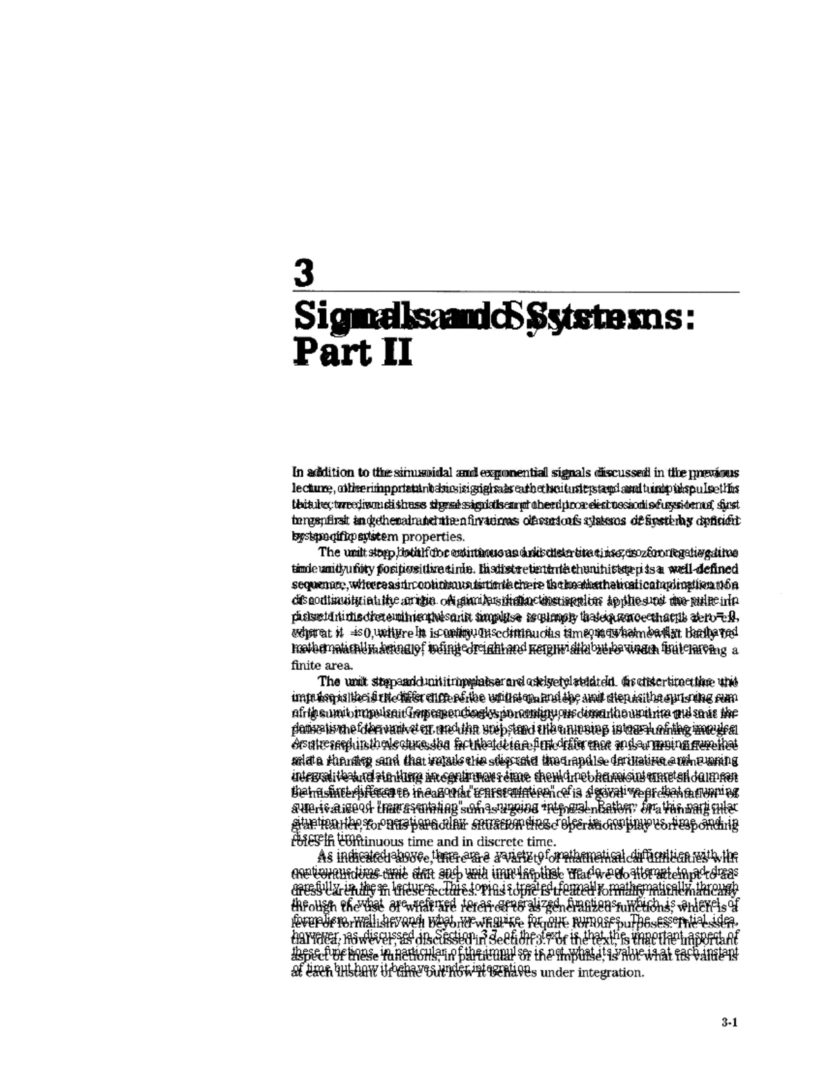 Signals and Systems: Part In addition to - 3 Signals and Systems: Part II In addition to the ...