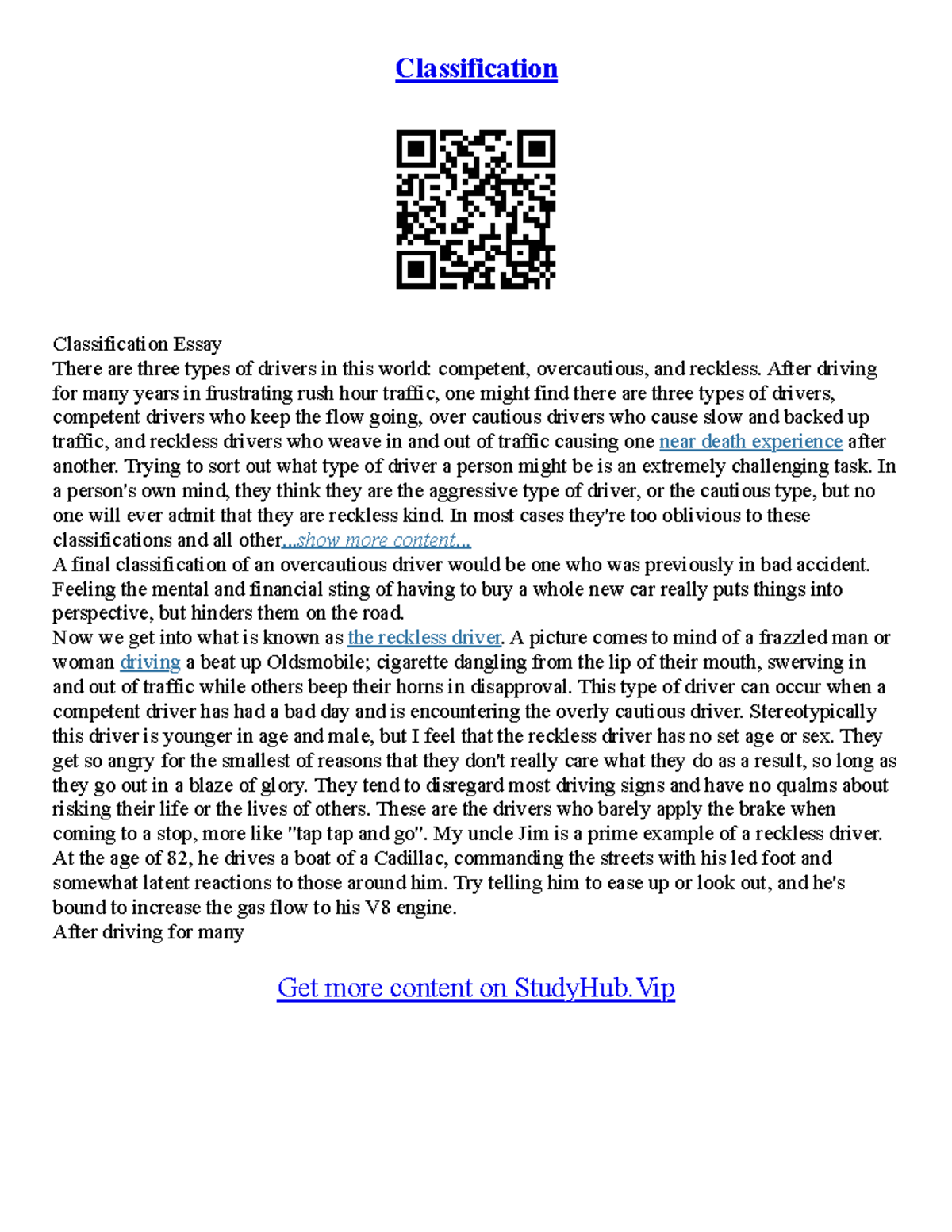 Easy Classification Essay Topics - Classification Classification Essay ...