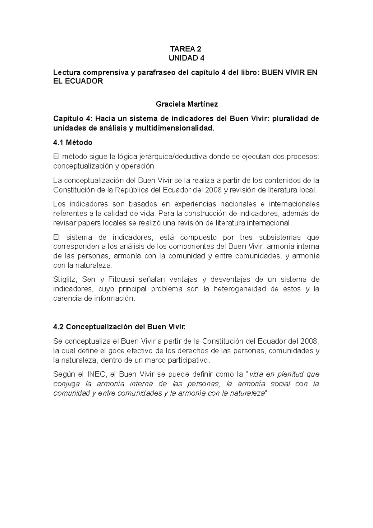 Tarea 2 Unidad 4 - Apuntes varios - TAREA 2 UNIDAD 4 Lectura ...