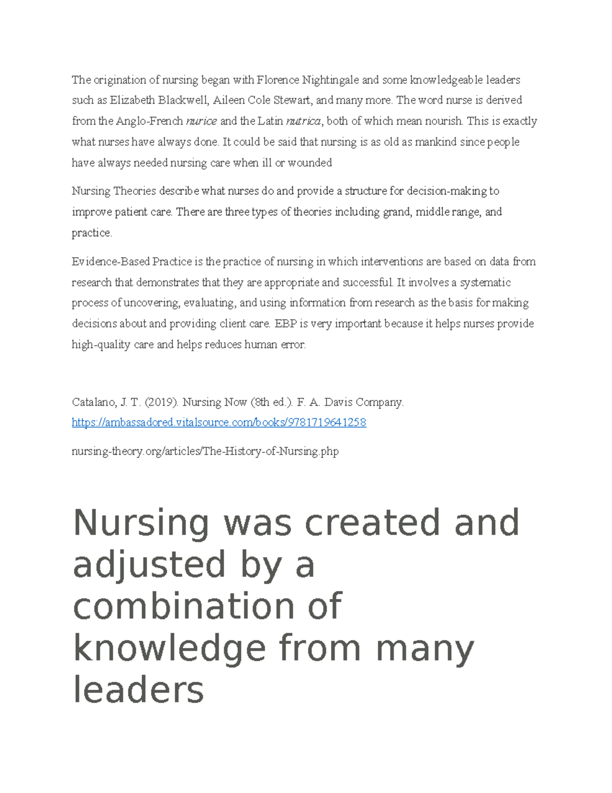 Nursing history - The origination of nursing began with Florence ...