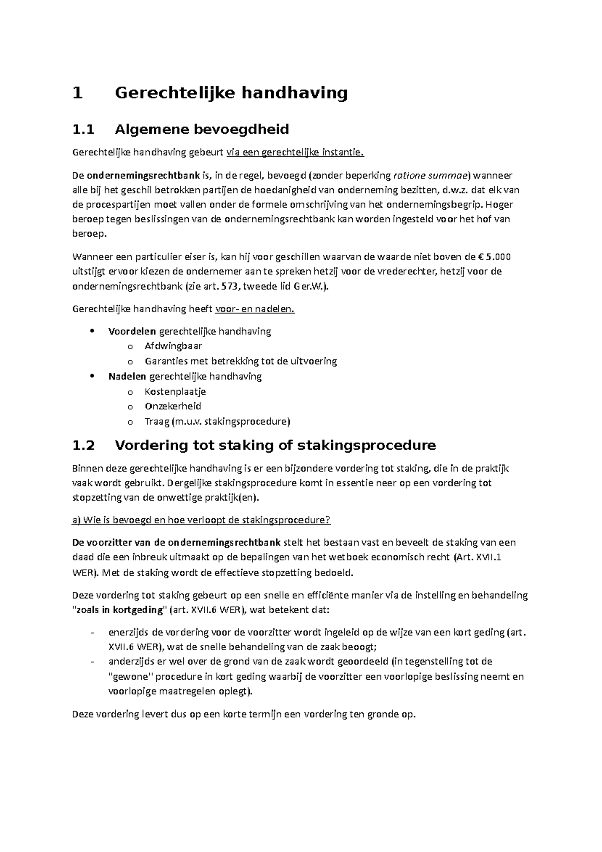 Thema 4. Handhaving - 1 Gerechtelijke handhaving 1 Algemene bevoegdheid ...
