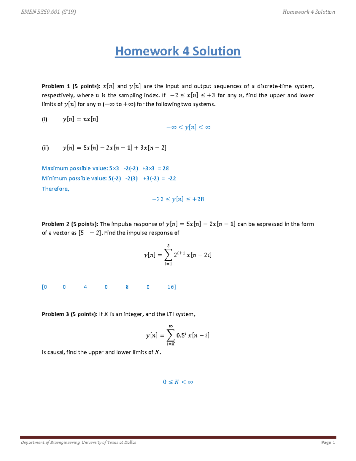 Homework 4 - Solutions (3350) - Warning: TT: undefined function: 32 Homework 4 Solution Problem ...
