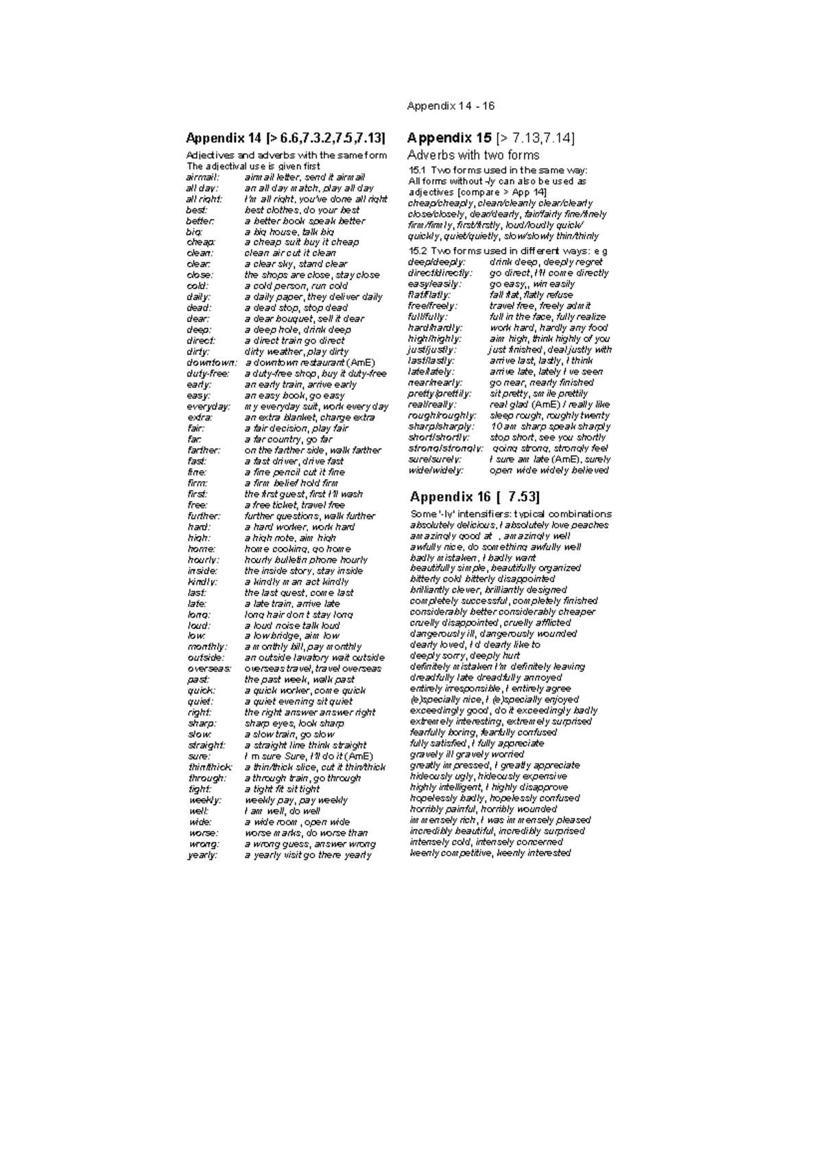 Appendix Alexander Longman English Grammar - Appendix 14 [> 6,7.3,7,7 ...