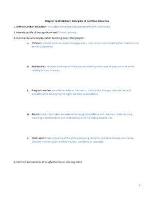 Activity Behavior Change Case Study - Activity: Behavior Change ...