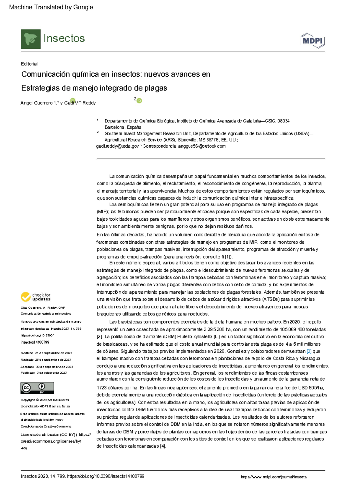 Insects-14-00799-v2 - LKJKL - 1 2 Departamento de Química Biológica ...