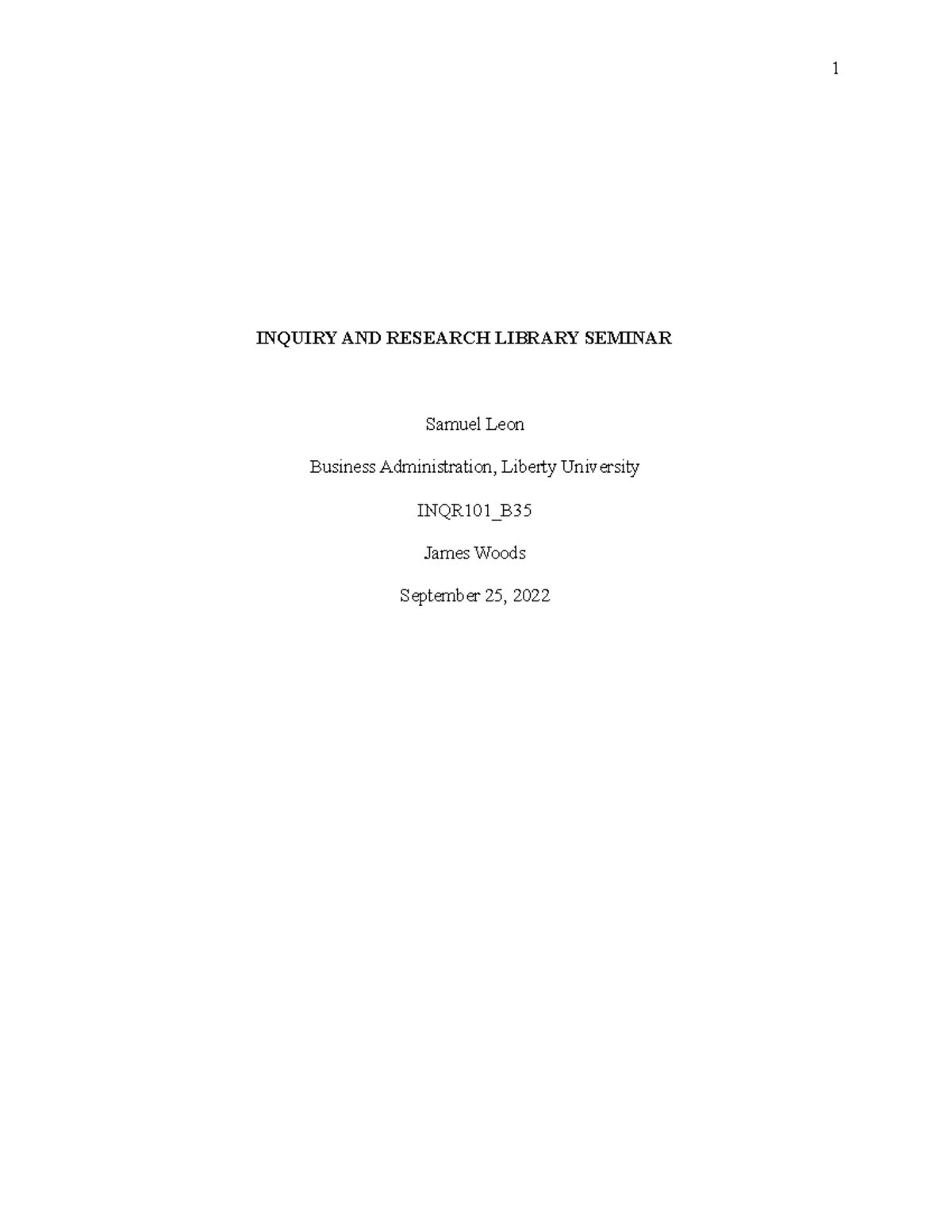 Inquiry AND Research Library Seminar - They have many books from ...