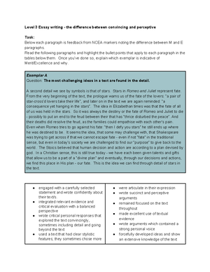 NCEA Level 3 English AS91478 Excellence Exemplar - **NCEA Level 3 ...