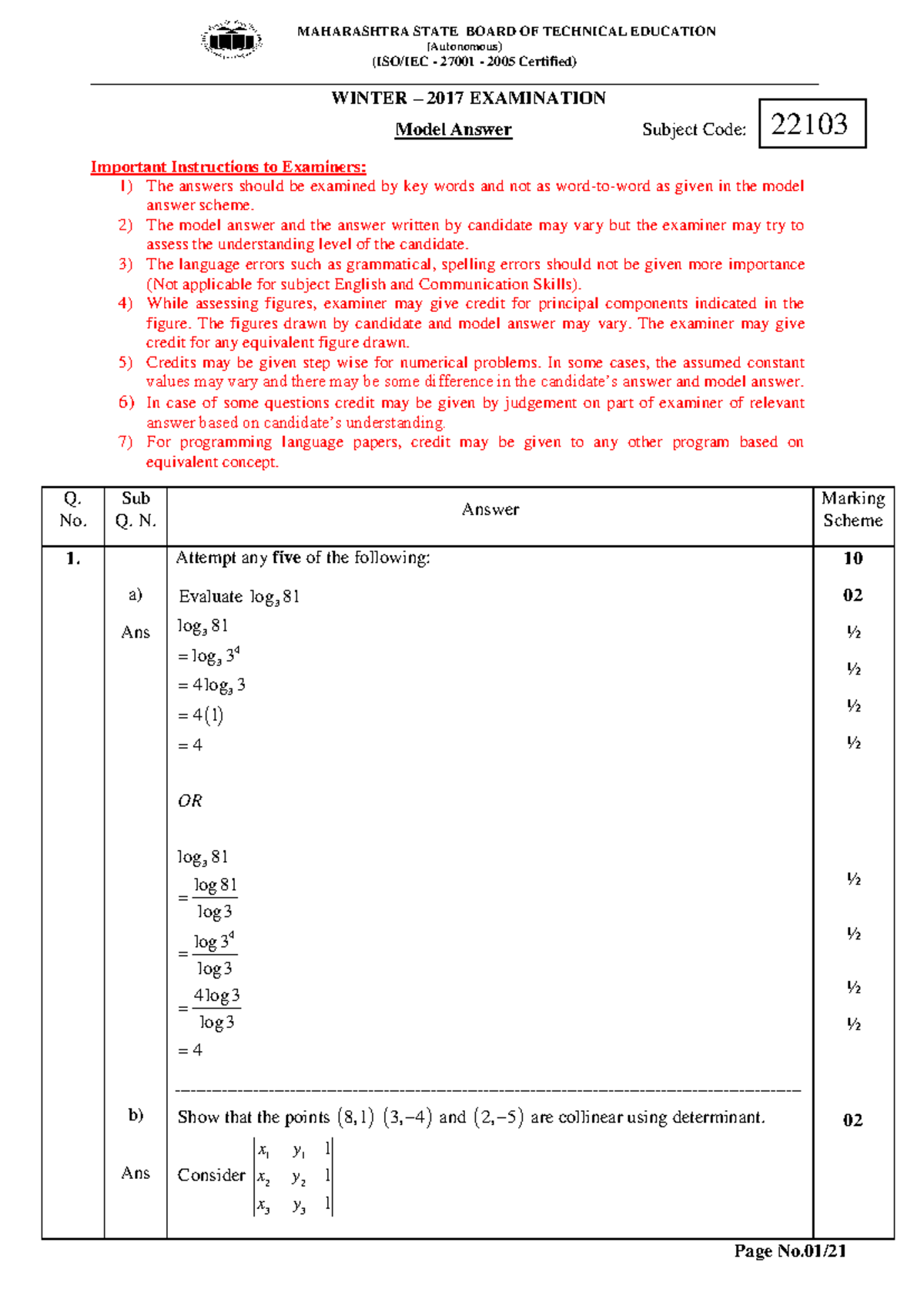 22103 2017 winter model answer - (Autonomous) (ISO/IEC - 27001 - 2005 ...