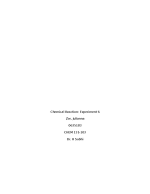 PL#3 - General Chemistry 3 - Post lab Assignment- Measurements in the ...