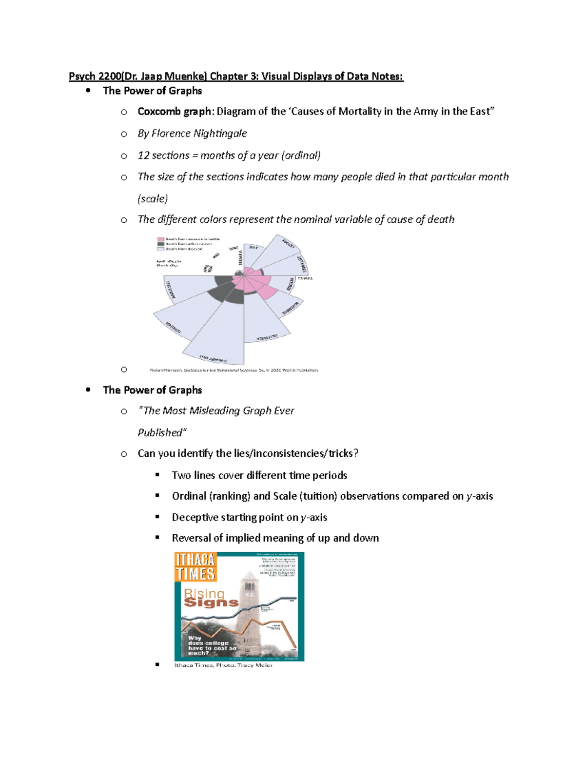 Psych 2200(Dr. Jaap Muenke) Chapter 3- Visual Displays of Data Notes ...