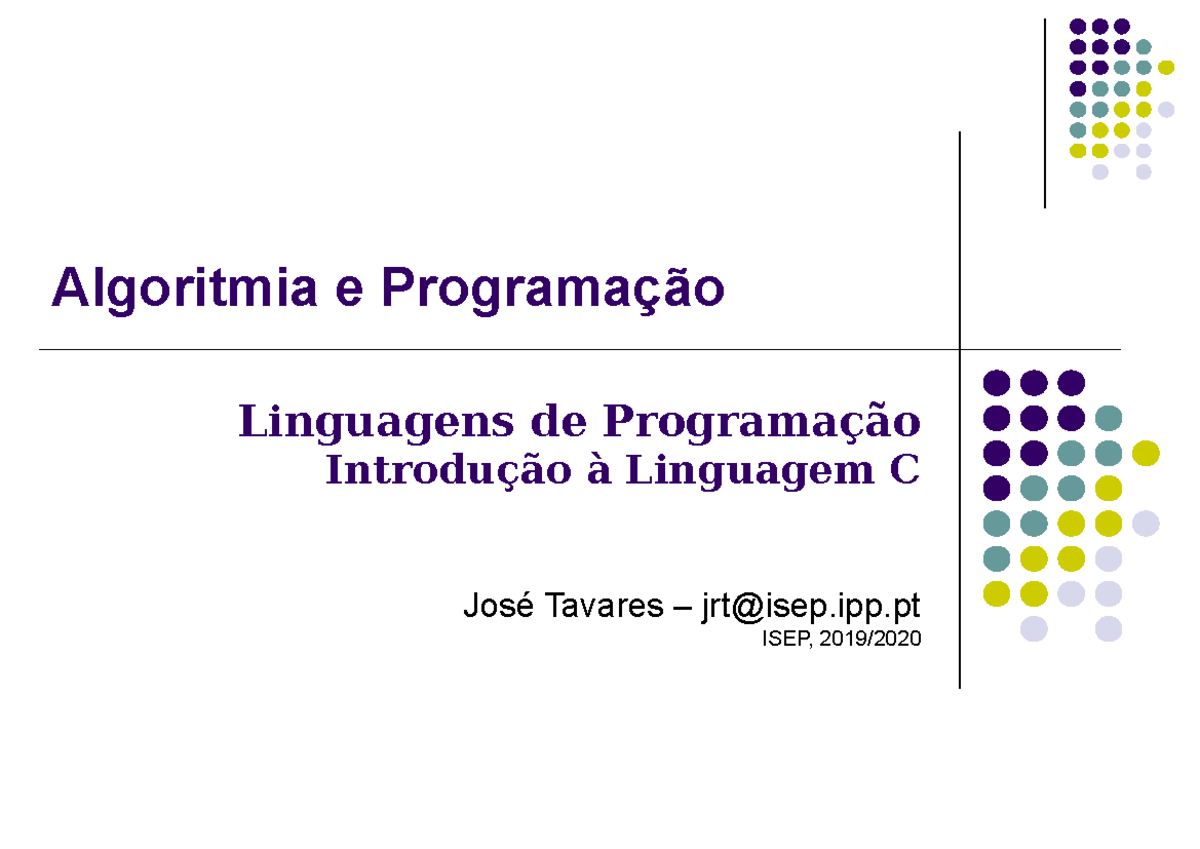 03 Introdução C - Resumo Algoritmia e Programação - Algoritmia e ...