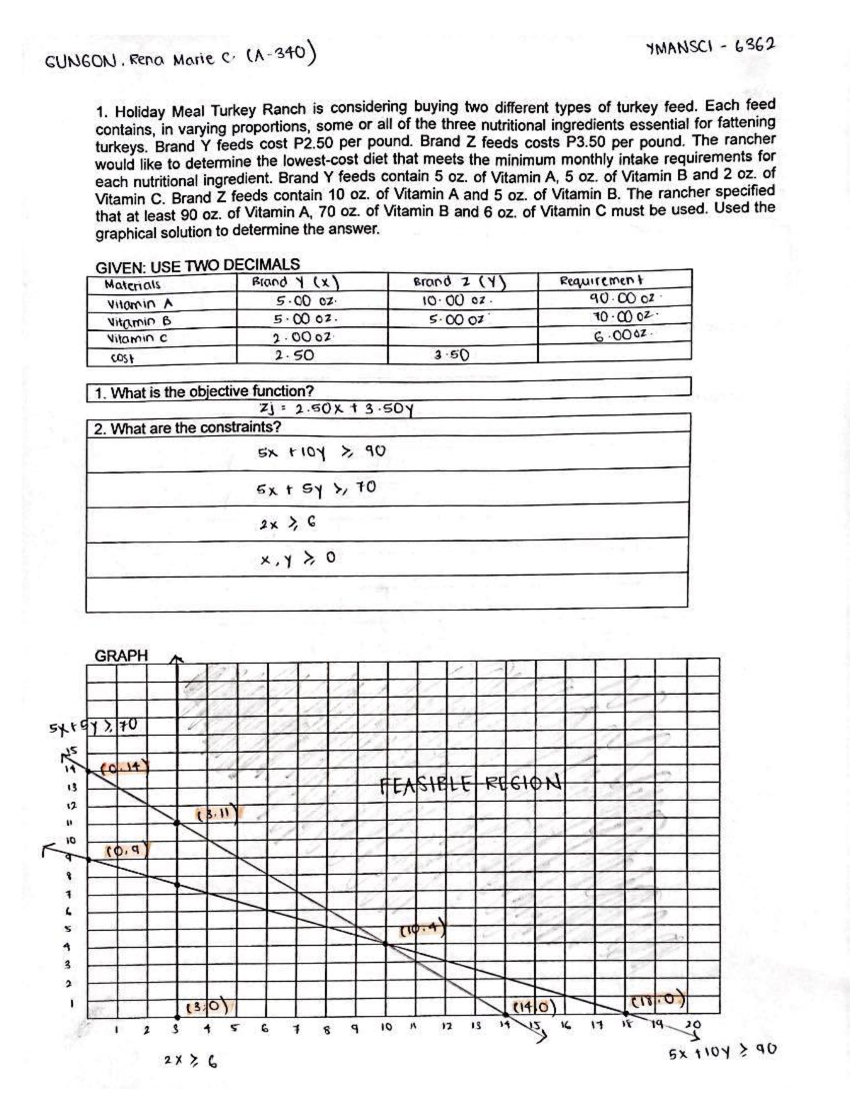 Gungon A-340 Exercise Number 2 Linear Programming - Management Science ...