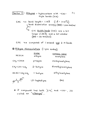Organic chem 1 - page 1 of chem equation work. - CHM 251 - Central ...