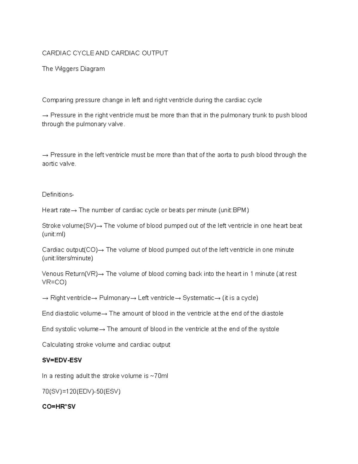 Cardiac Cycle AND Cardiac Output - CARDIAC CYCLE AND CARDIAC OUTPUT The ...