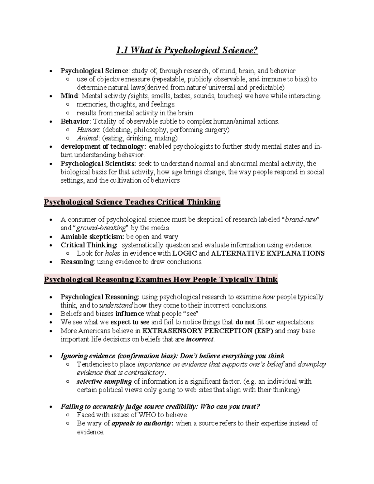 Psy 201 Chapter 1 Lecture Notes 1 Warning Tt Undefined Function