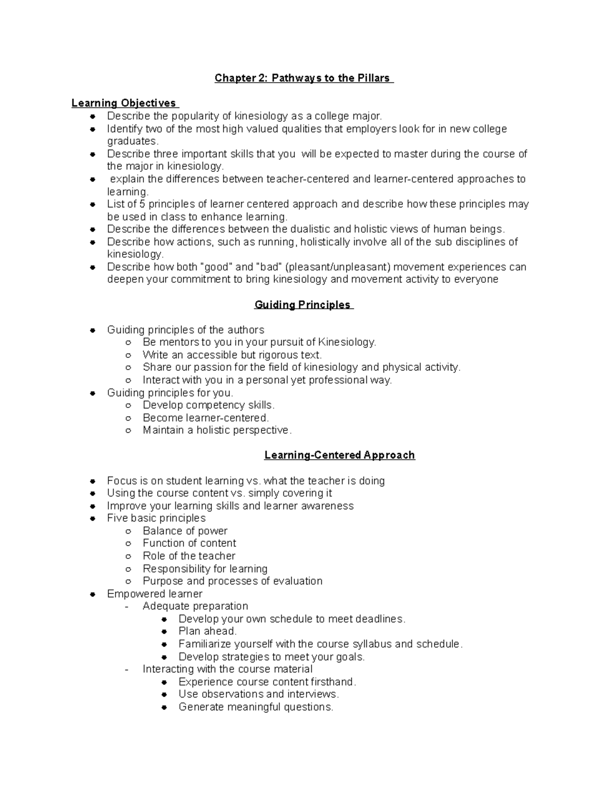 Chapter 2 Pathways to the Pillars - Chapter 2: Pathways to the Pillars ...