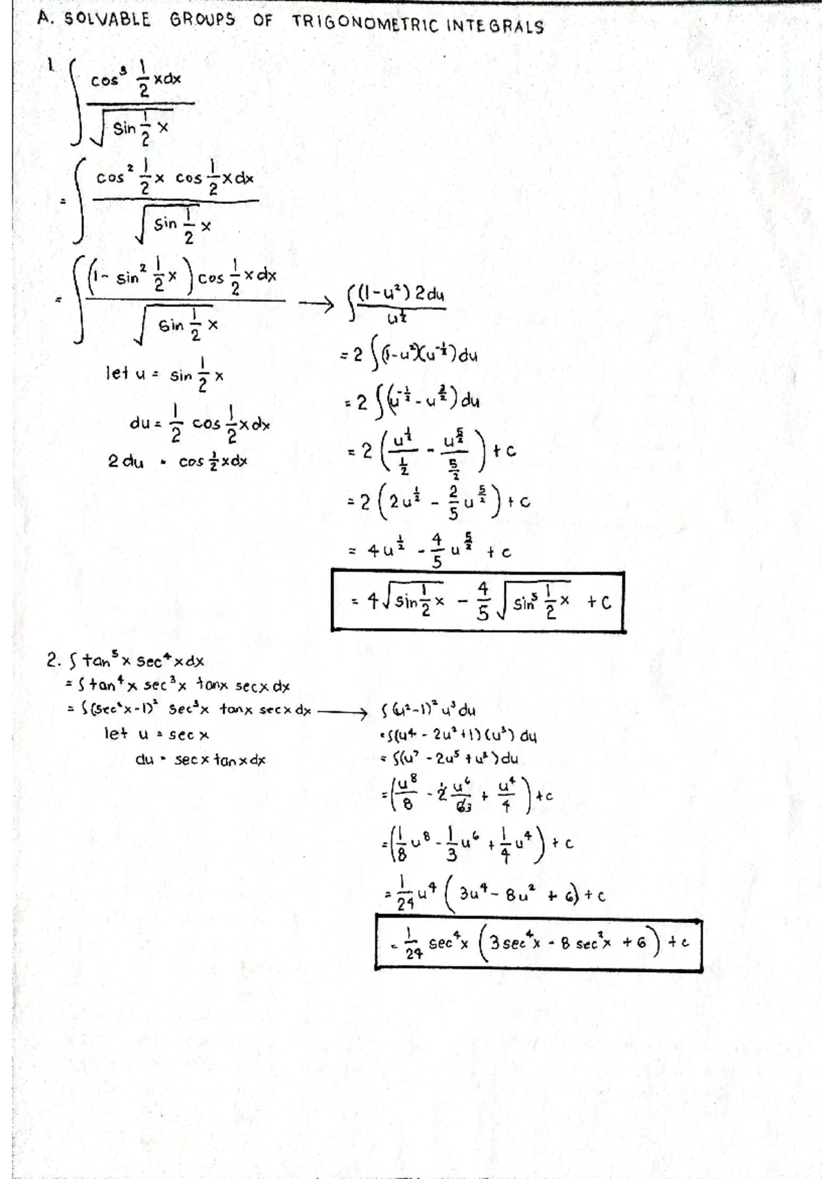 PSET4 Integ - problem set - A. SOLVABLE GROUPS OF TRIGONOMETRIC ...